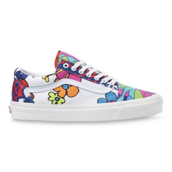 Vans | Shoes | Vans Old Skool Hoffman Fabric White Floral Sneaker ...